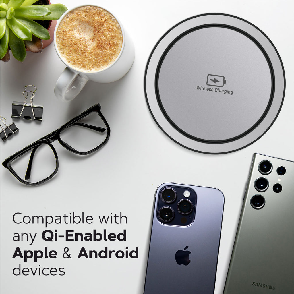 Retractable Pop Up Sockets QI Wireless Charging Pad | 4x UK Plugs | 2 ...